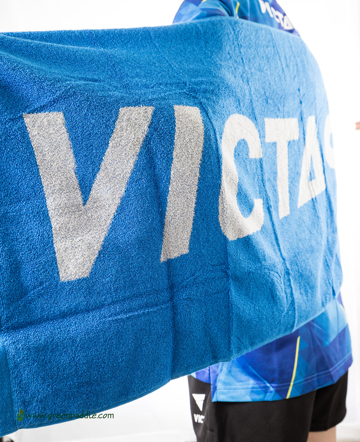 Victas VC 637 Towel-Table Tennis Towel| Green Paddle