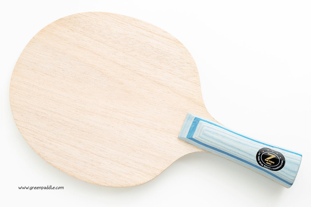 Swiss 7 Carbon-Table Tennis Blade | Green Paddle